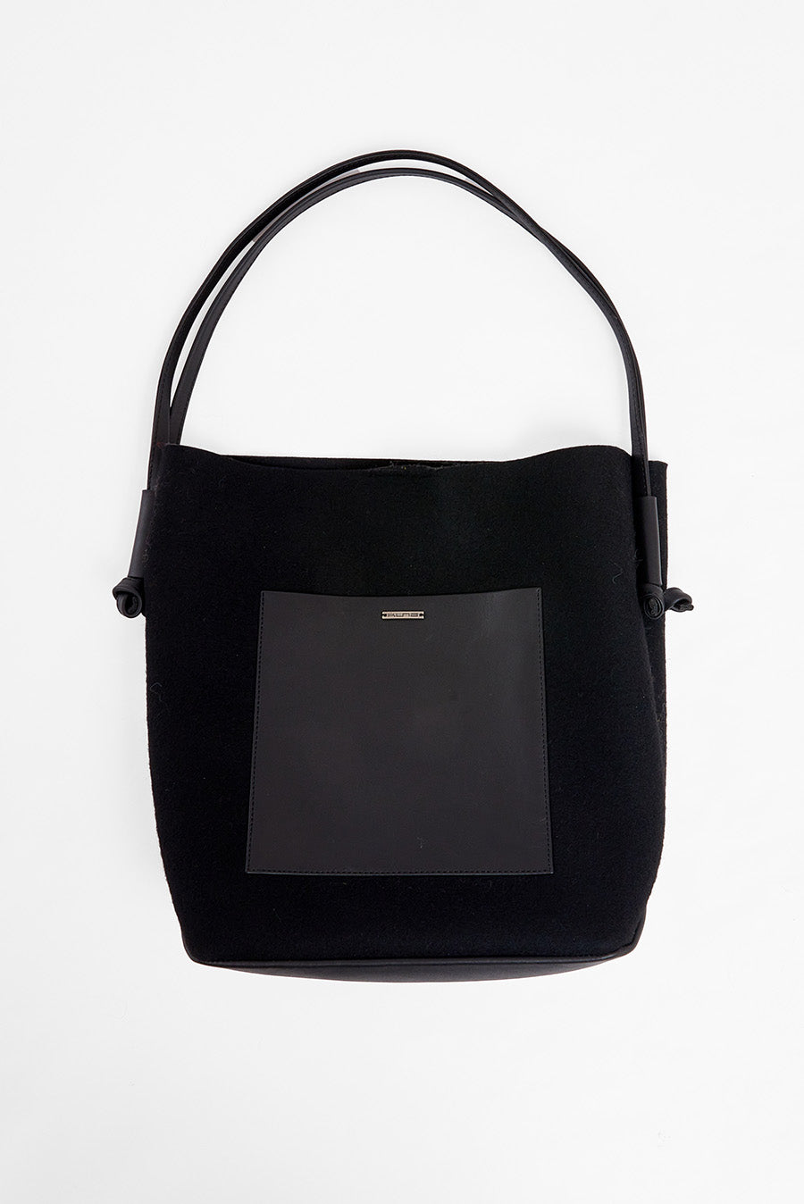 Sac à main Waterloo en Laine & Alpaga Couleur Black